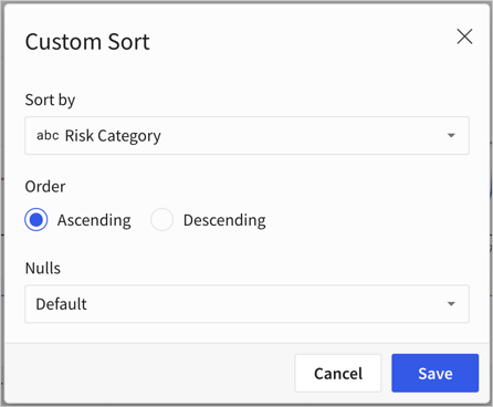 Customize the sort order of data elements