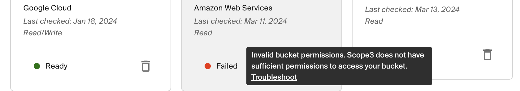 Cloud Bucket Configuration