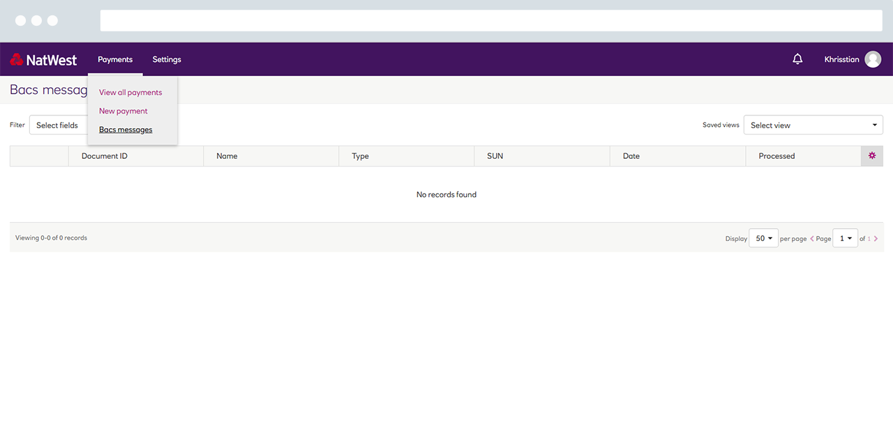 Understanding Bacs messages