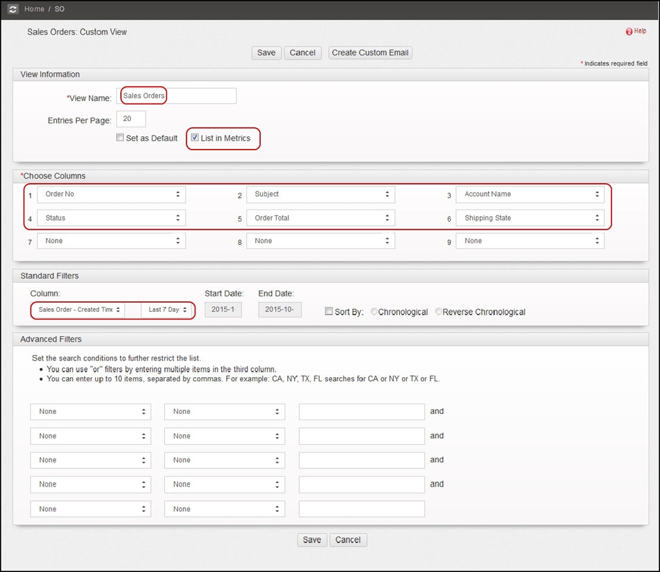 - Key Metrics Customization