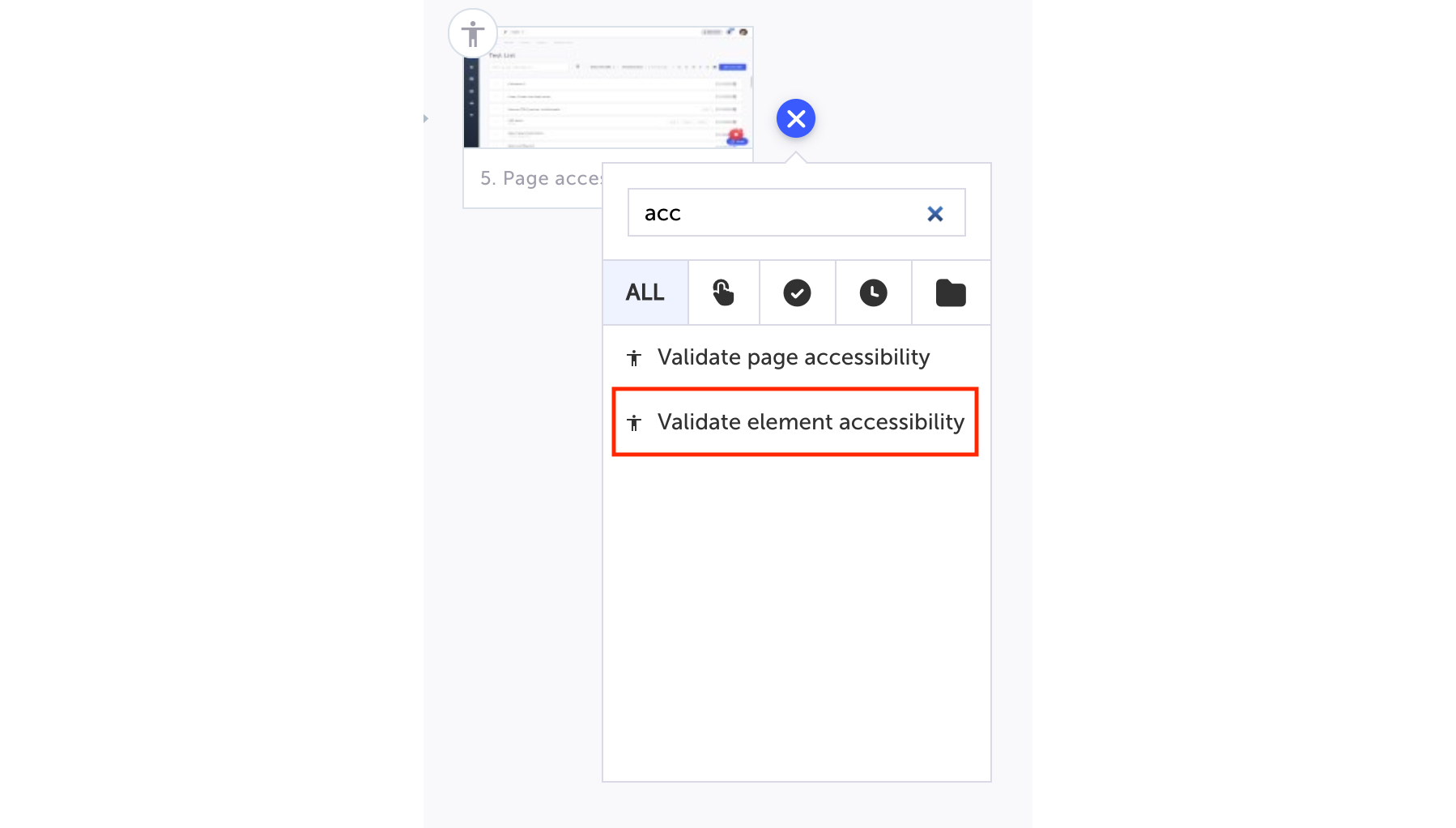 Element Accessibility Validation