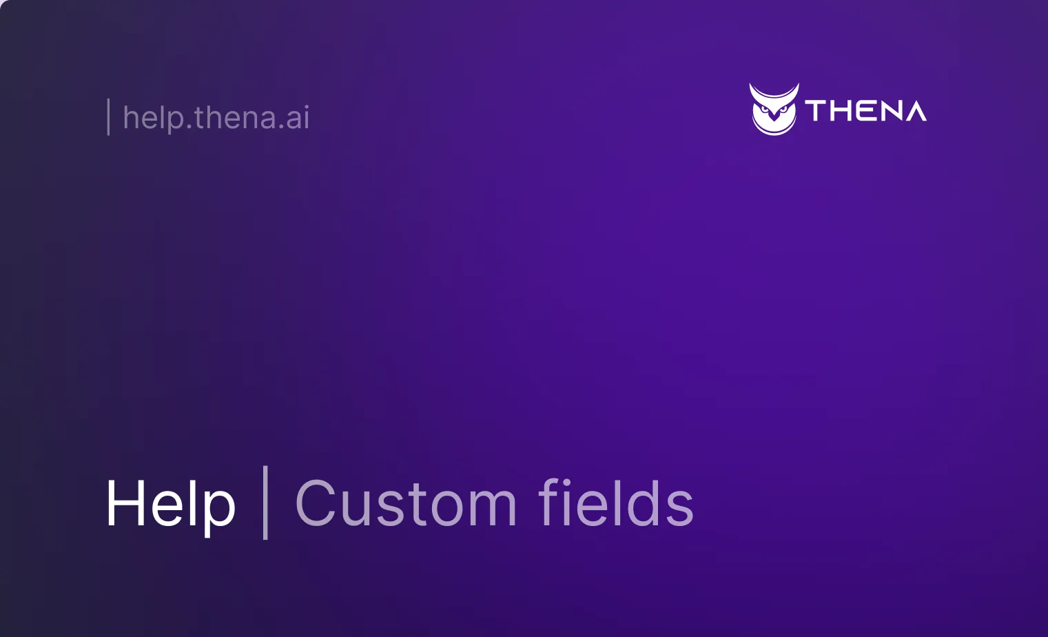 Custom Fields: Personalize Data Organization | Thena Docs Custom Fields: Personalize Data Organization | Thena Docs