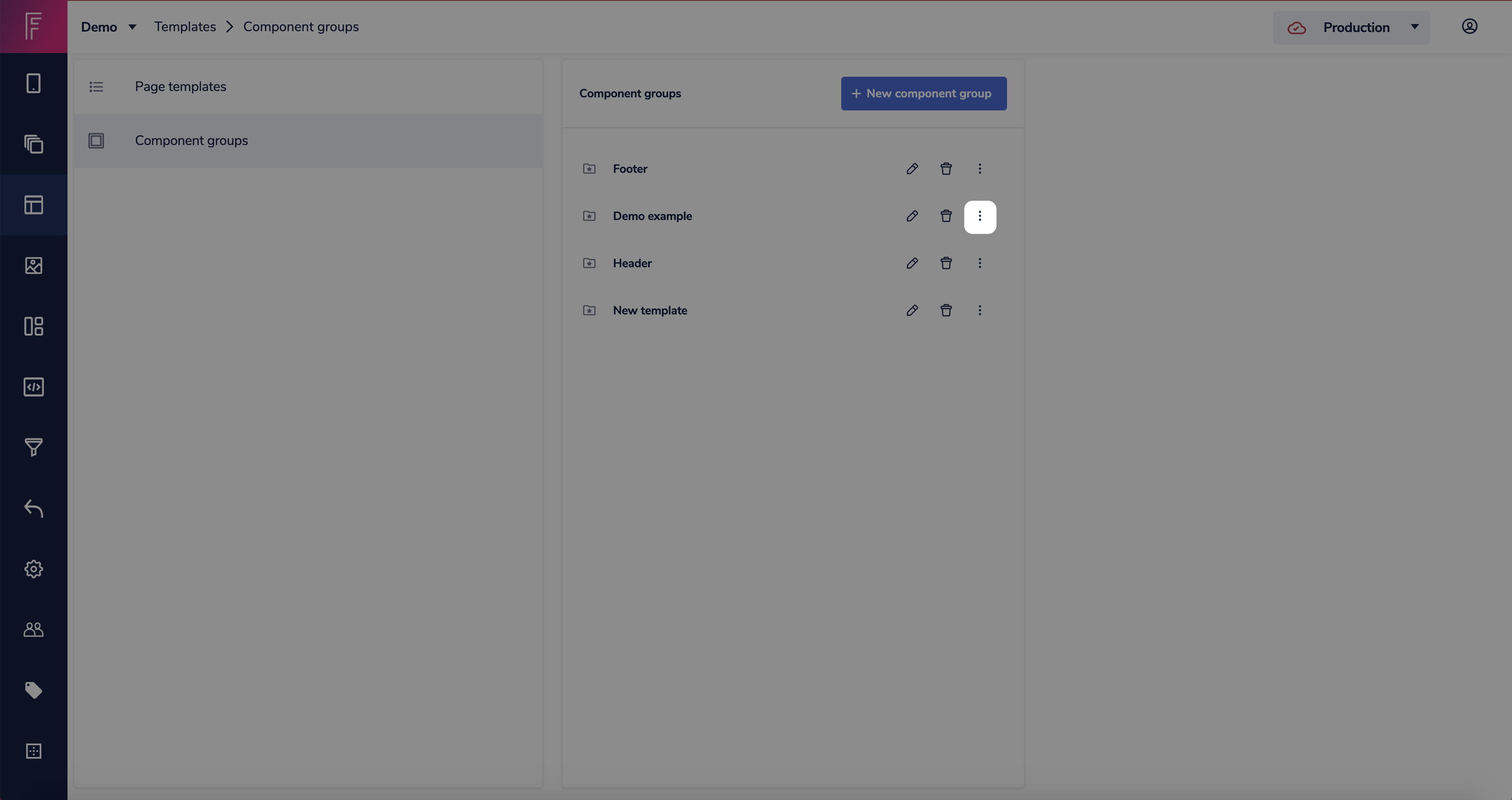 Creating a component group