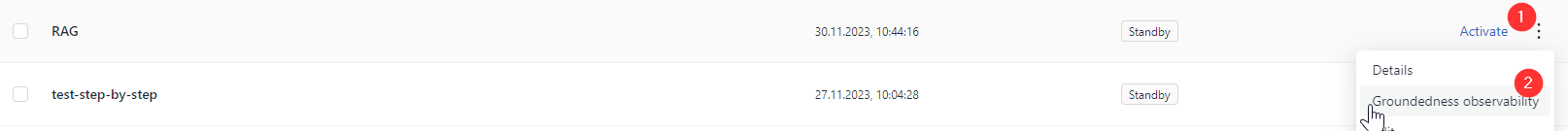 Check the Groundedness Score