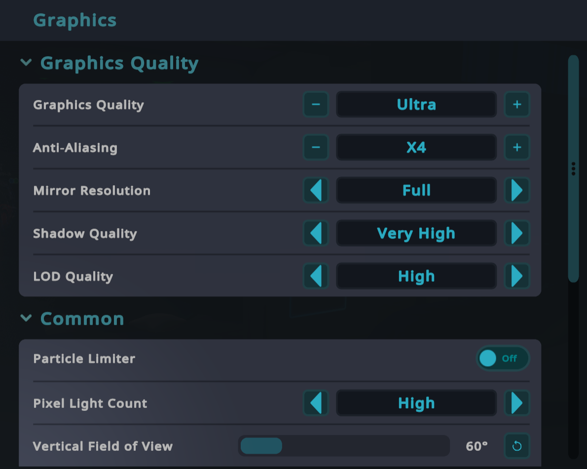 VRChat Performance Options