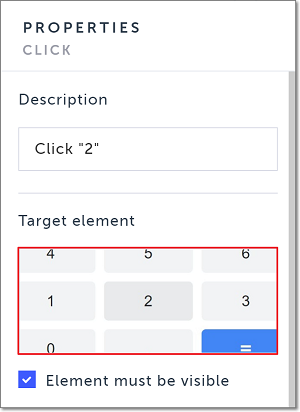 Editing Target Element Properties