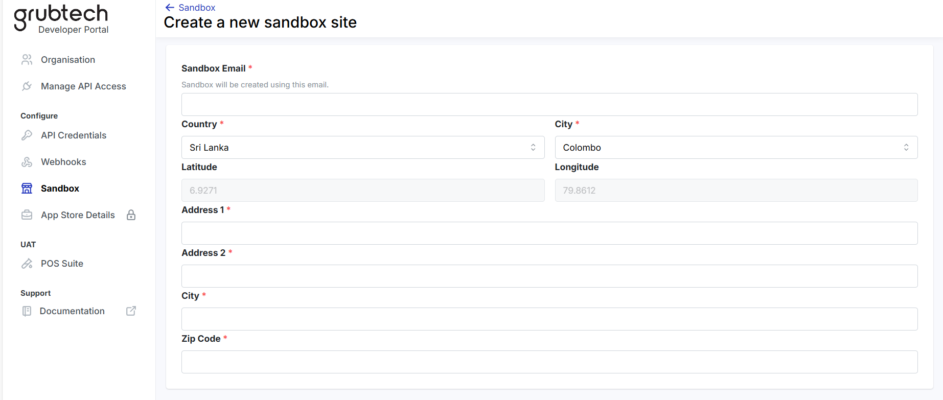 Create a Sandbox Create a Sandbox