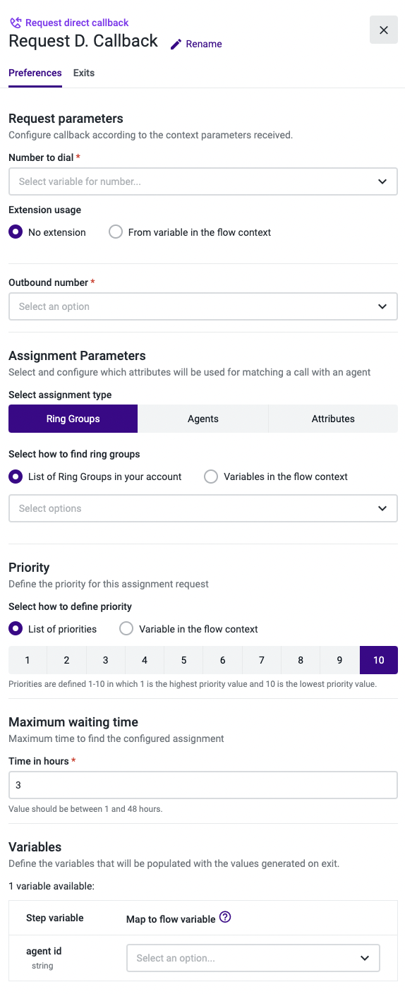 Request Direct Callback