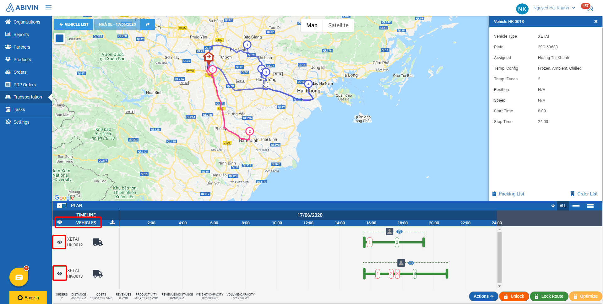 Route Plan (Map View)