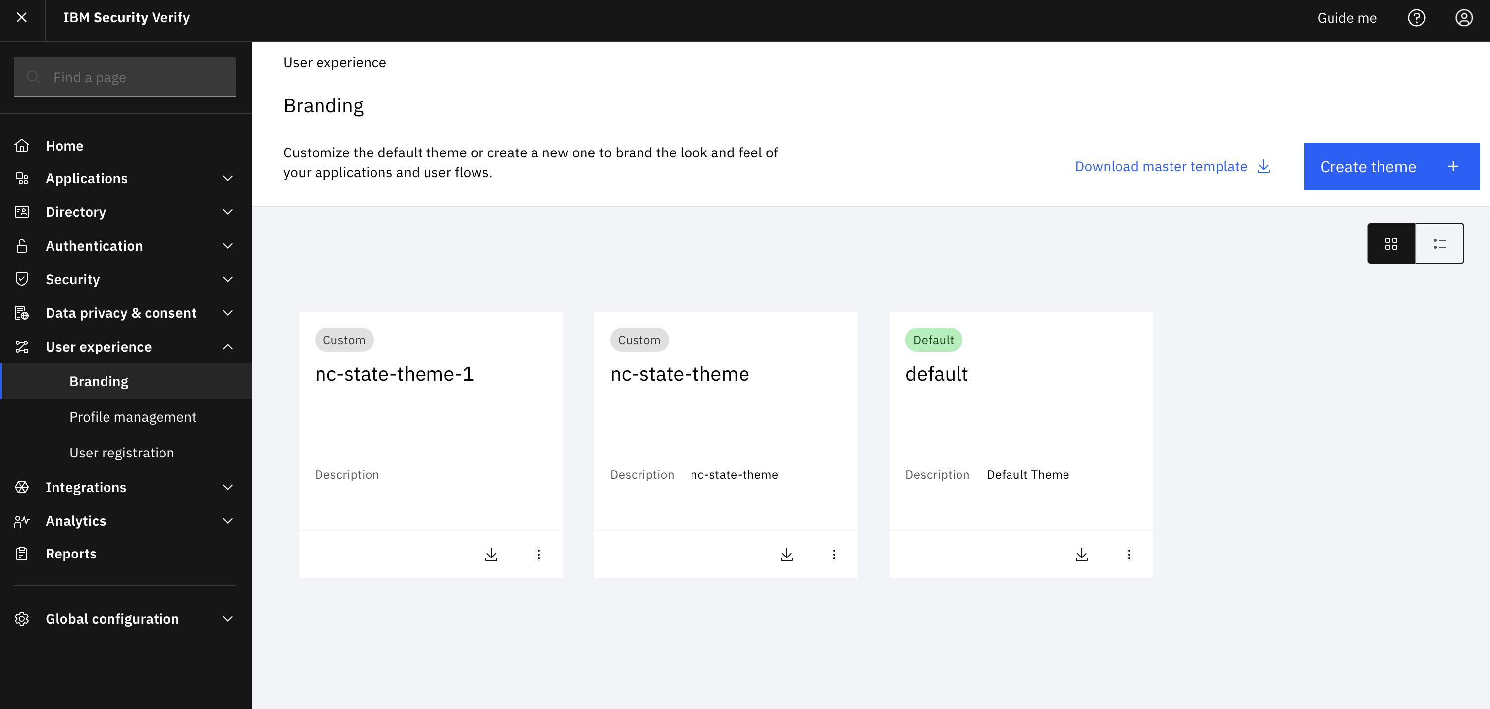 Simplified identifier-first authentication using themes