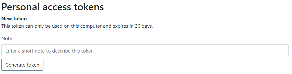 How to generate a personal access token