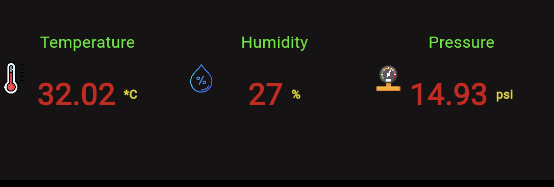IoT Sensor Multi Card Widget