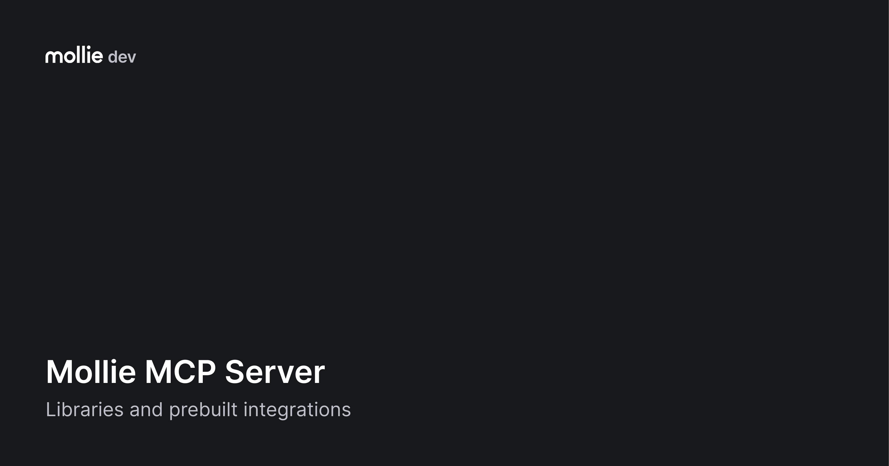 Mollie MCP Server | Mollie Documentation