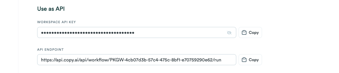 Getting Started With The Copy ai Workflows API