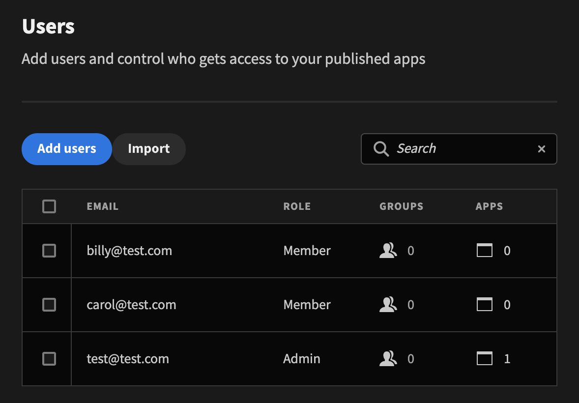 Adding users
