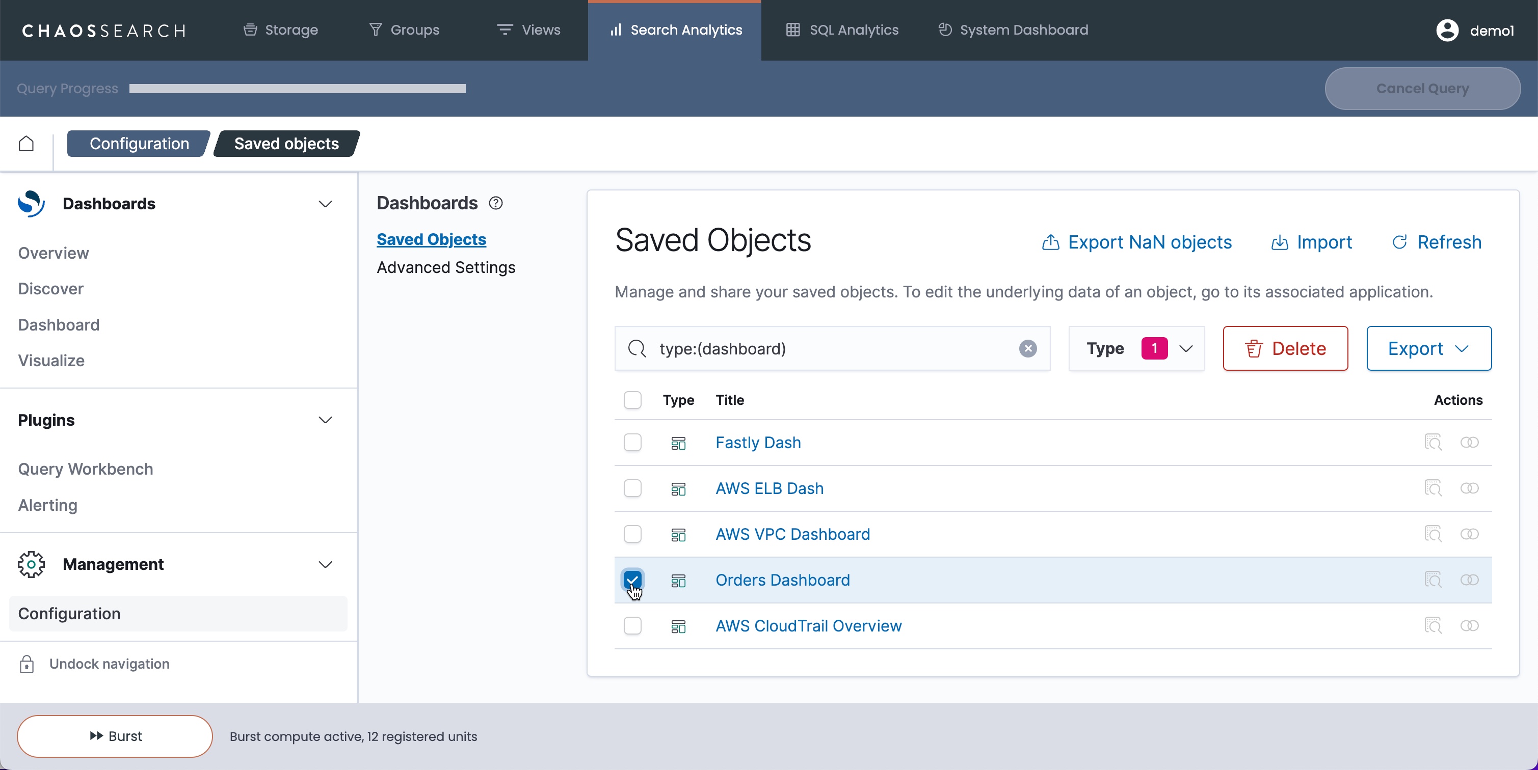 Dashboard and Visualization Migration