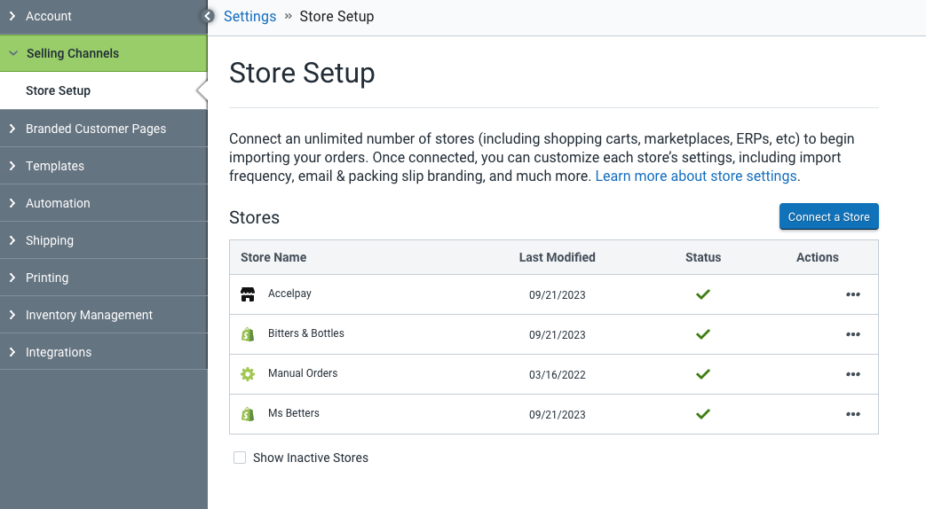 ShipStation Custom Store Integration