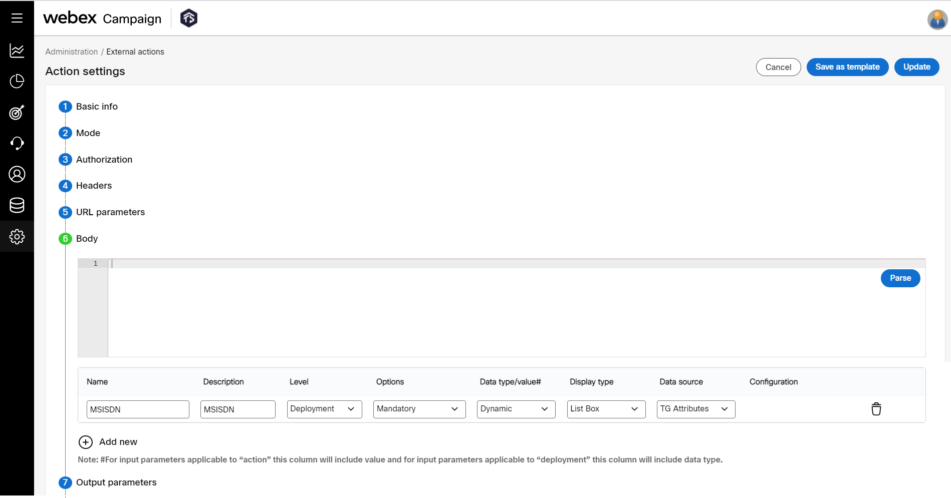 Step 4: Creating an External Action