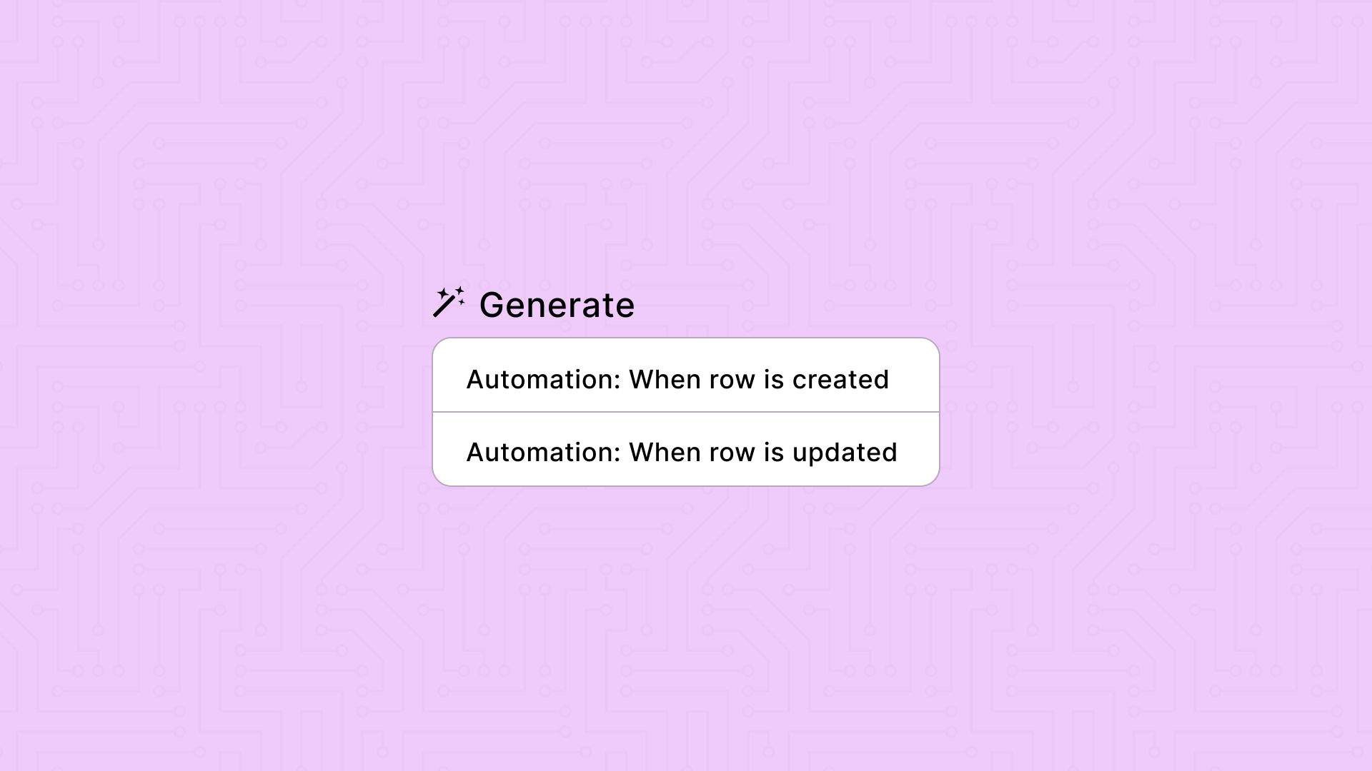 Adding Automation Generation To Data Section