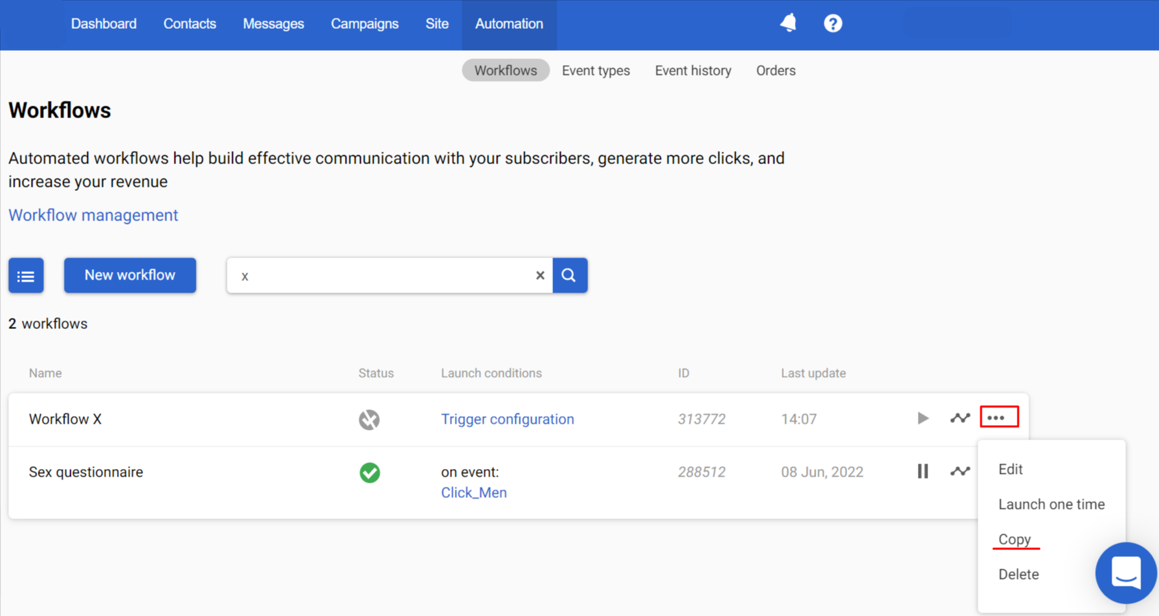 Building and Editing Workflows