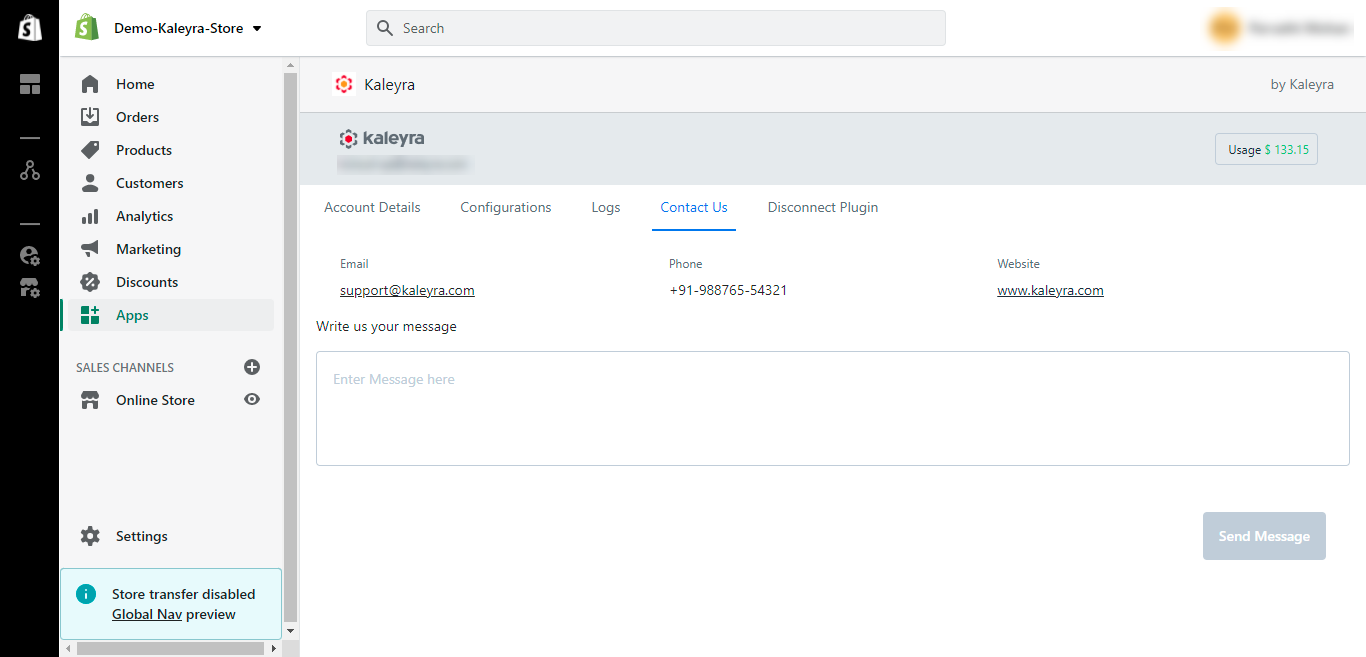 Configure Kaleyra Settings with Shopify Configure Kaleyra Settings with Shopify