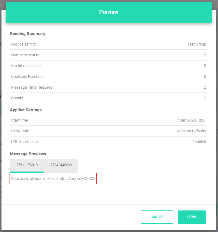 Using a Shortened URL (Website)