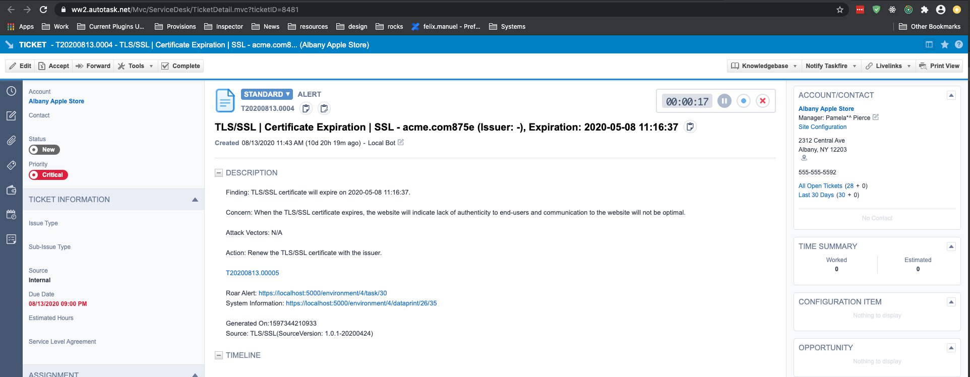 Reading Actionable Alerts