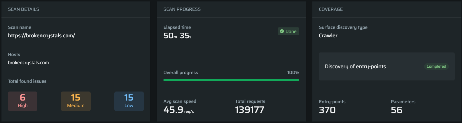 Reviewing Scan Details
