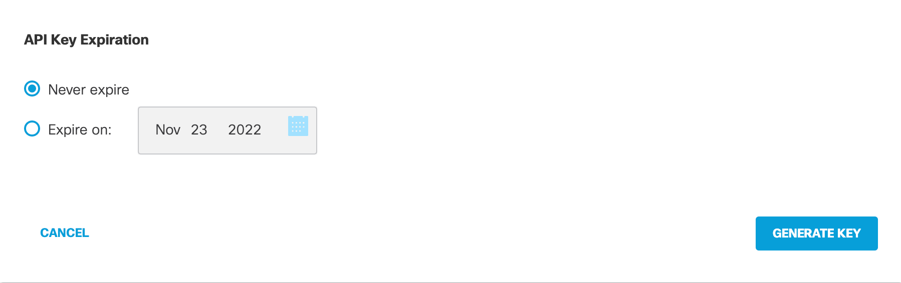 Add Umbrella API Keys