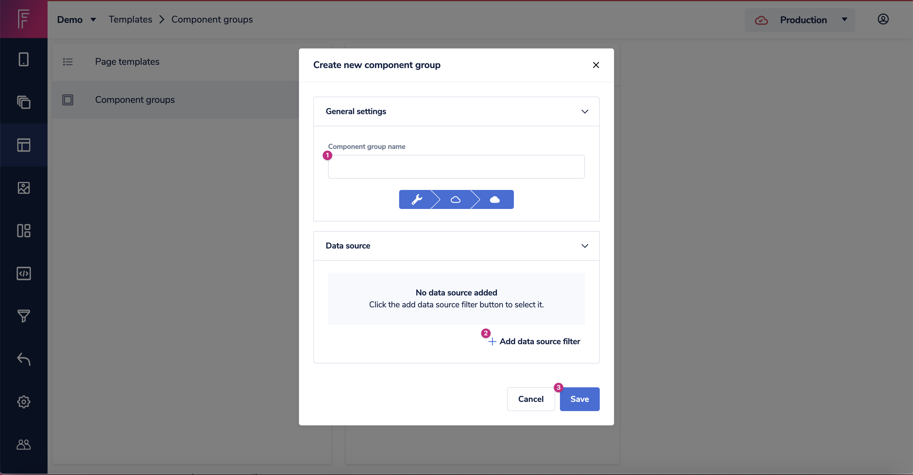 Creating a component group